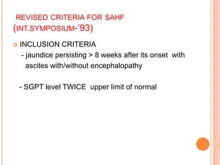 Sub acute hepatic failure | PPT