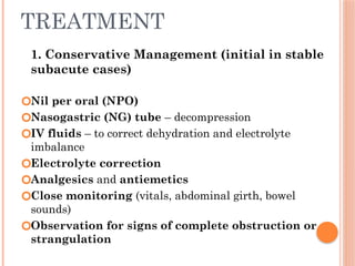 Sub Acute Intestinal Obstruction: Treatment Part.pptx