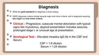 Subacute Sclerosing Panecephalitis measles | PPTX