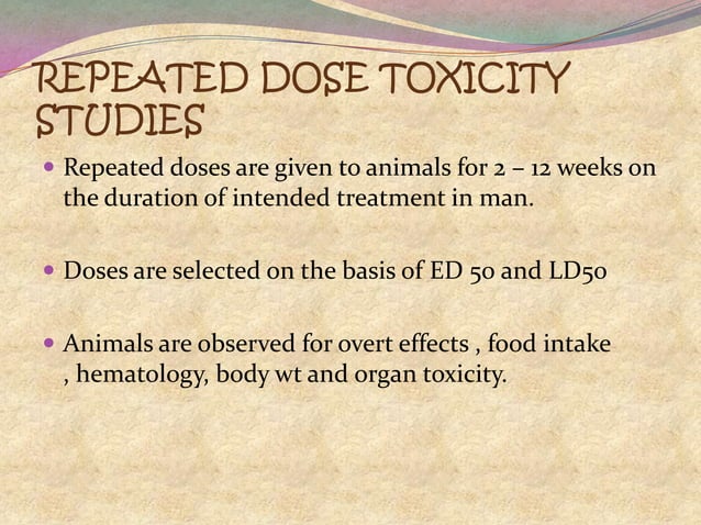 Subacute toxicity | PPTX | Endocrine and Metabolic Diseases | Diseases ...