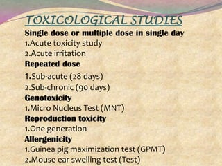 Subacute toxicity | PPTX