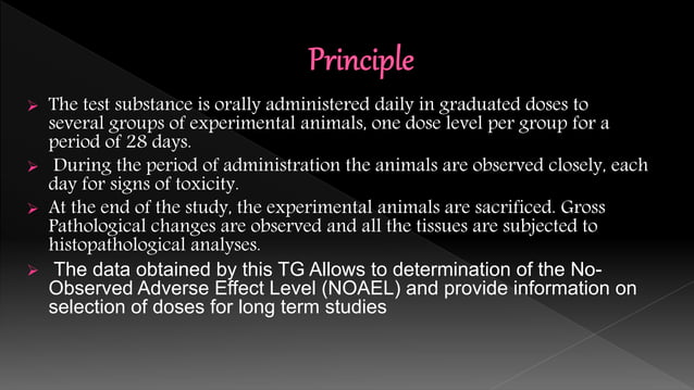 Subacute toxicity testing as per oecd guidelines tulsi 407 | PPTX ...