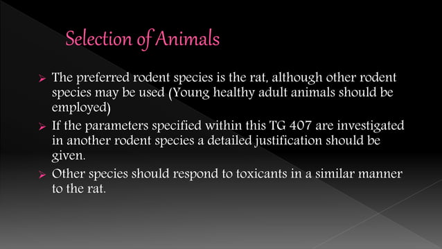 Subacute toxicity testing as per oecd guidelines tulsi 407 | PPTX ...
