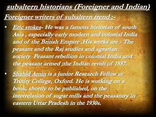 Subaltern historiography | PPTX