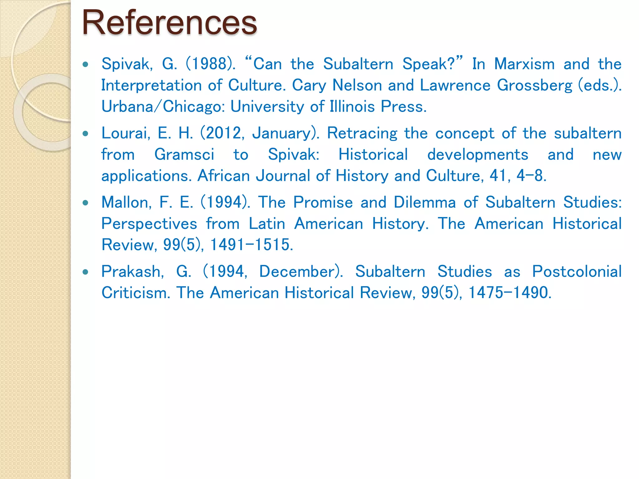 Subaltern theory | PPTX