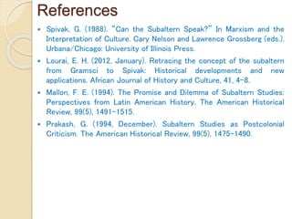 Subaltern theory | PPTX