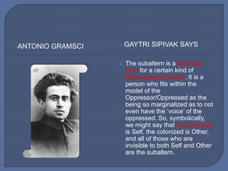 Subaltern theory. | PPTX