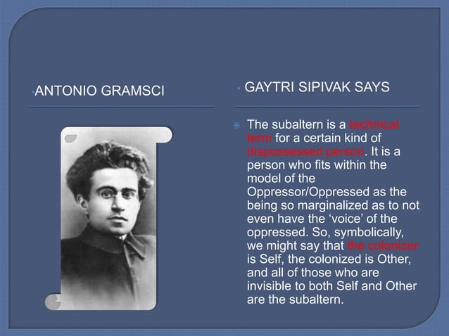 Subaltern theory. | PPTX