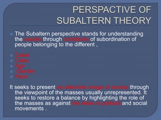 Subaltern theory. | PPTX