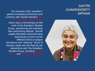 Subaltern theory. | PPTX