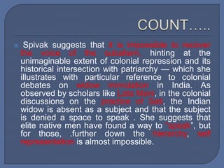 Subaltern theory. | PPTX