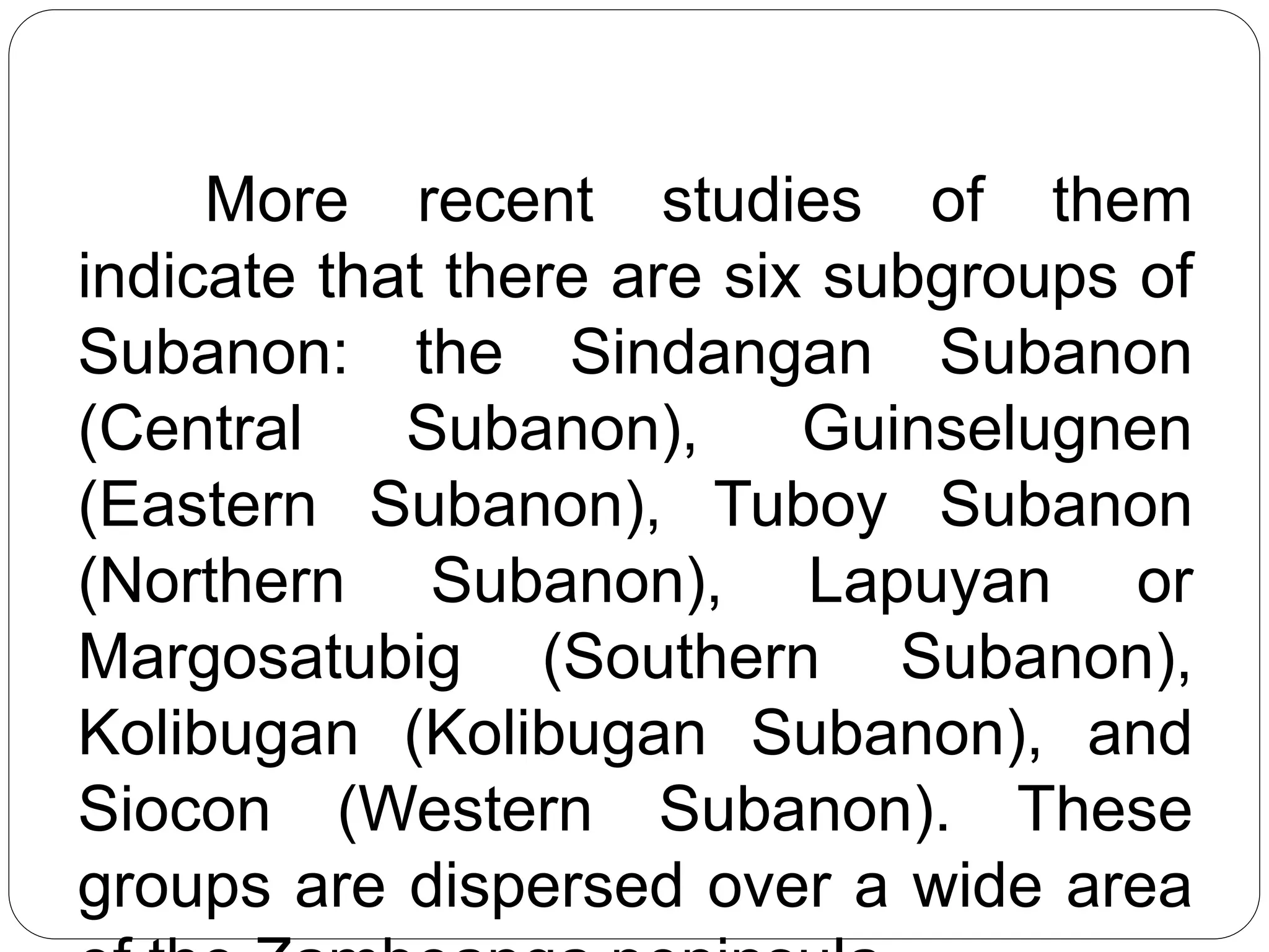 Indigenous People of the Philippines-Subanen | PPTX | Houses | Real Estate