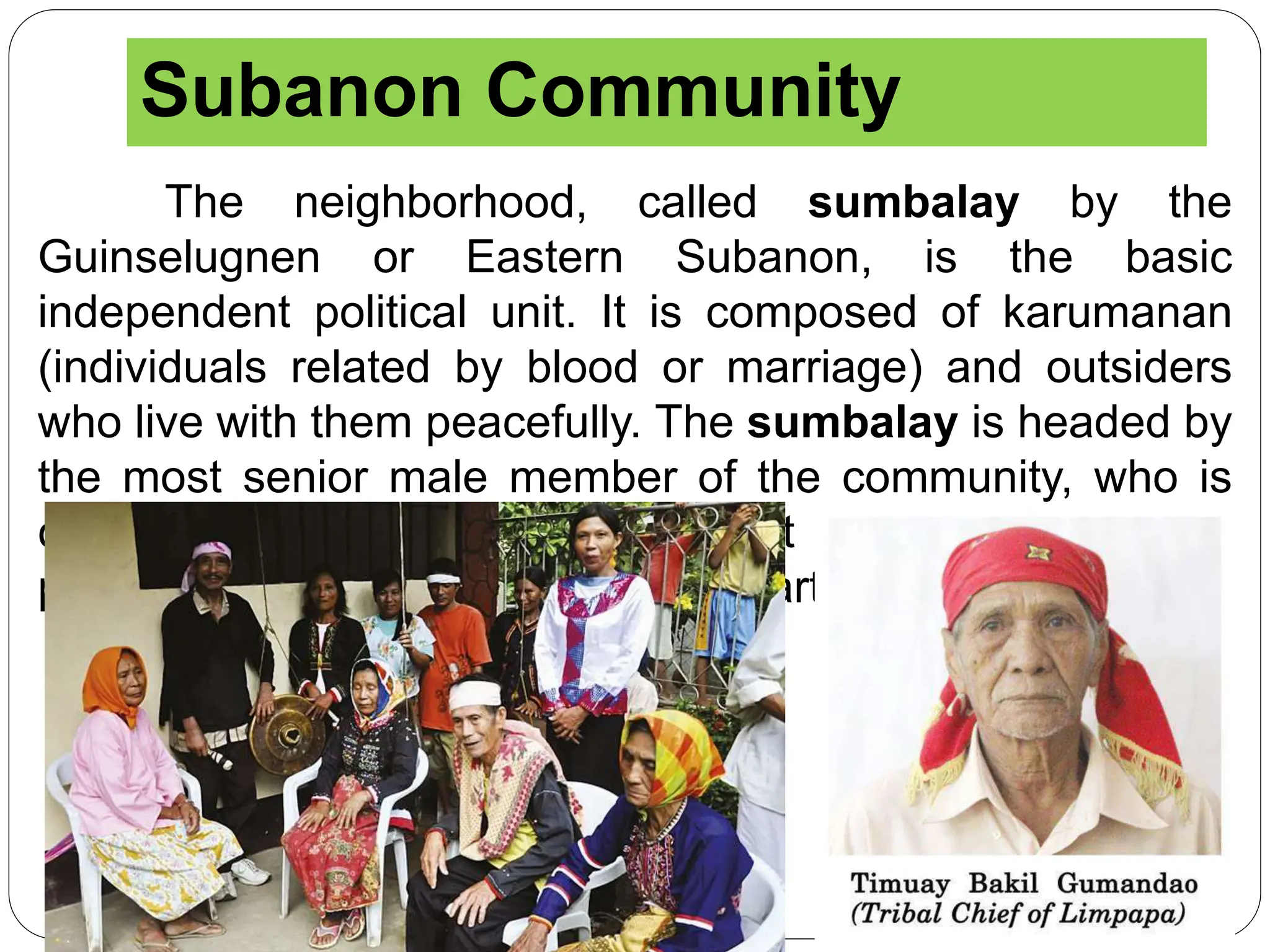 Indigenous People of the Philippines-Subanen | PPTX