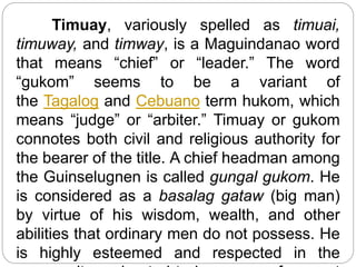Indigenous People of the Philippines-Subanen | PPTX