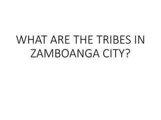 Phil. Indigenous Community - SUBANON IN ZAMB-WPS Office.ppt