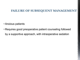 Sub arachnoid block failure | PPTX