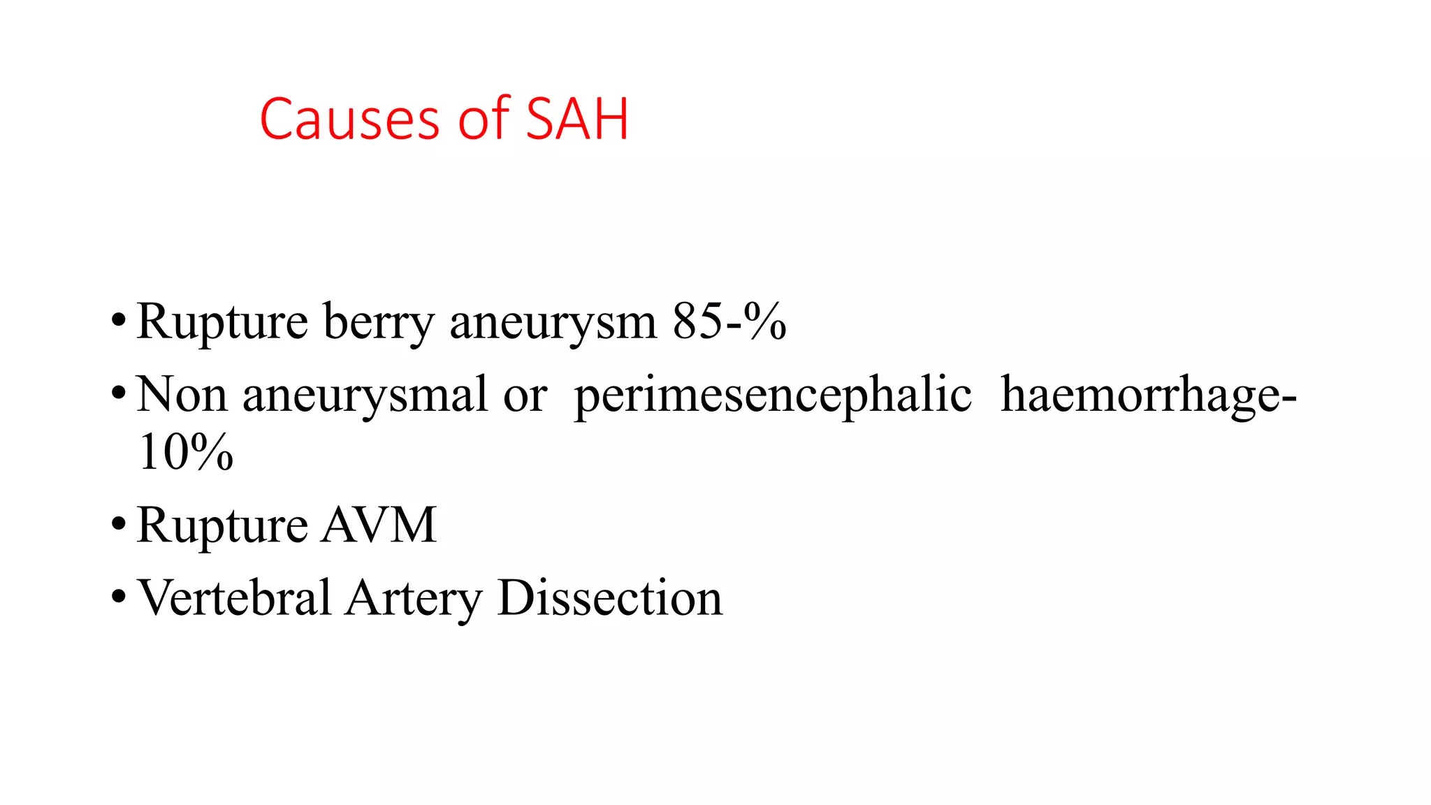 Subarachnoid haemorrhage | PPTX