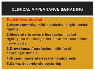 Subarachnoid hemorrage –eso guidelines for management | PPT