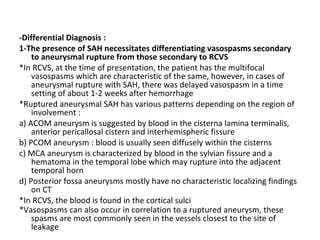 Diagnostic Imaging of Subarachnoid Hemorrhage | PPT