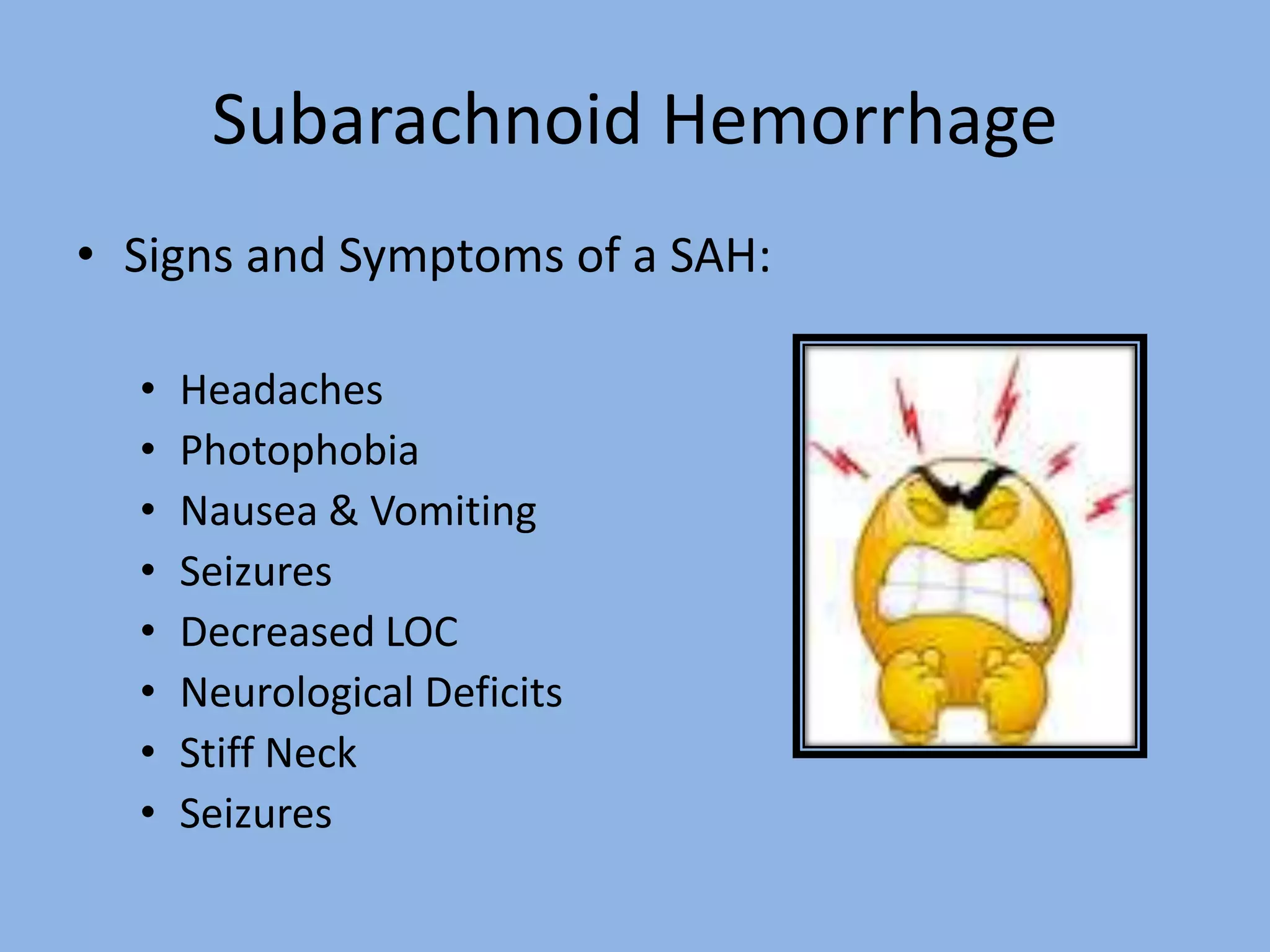 Subarachnoid hemorrhage | PPTX