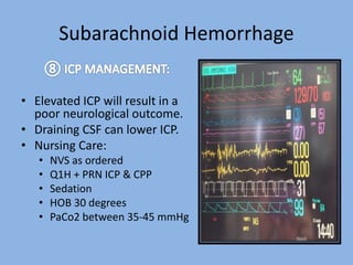 Subarachnoid hemorrhage | PPTX