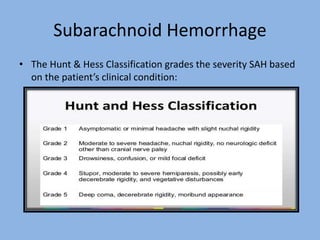 Subarachnoid hemorrhage | PPT