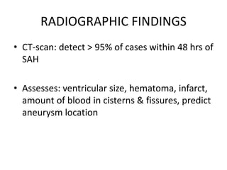 Subarachnoid hemorrhage | PPT