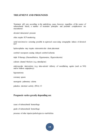 Subarachnoid hemorrhage imaging | DOCX | Blood Disorders | Diseases and ...