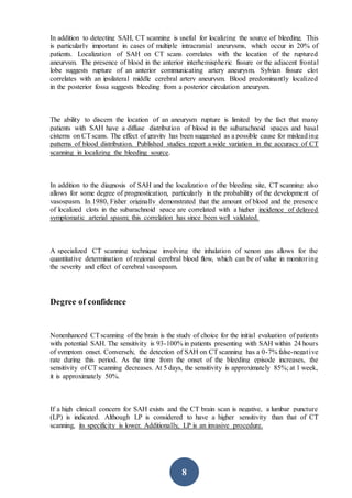 Subarachnoid hemorrhage imaging | DOCX | Blood Disorders | Diseases and ...