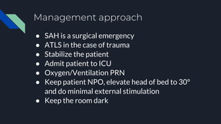 Subarachnoid Hemorrhage and aneurysms.pptx