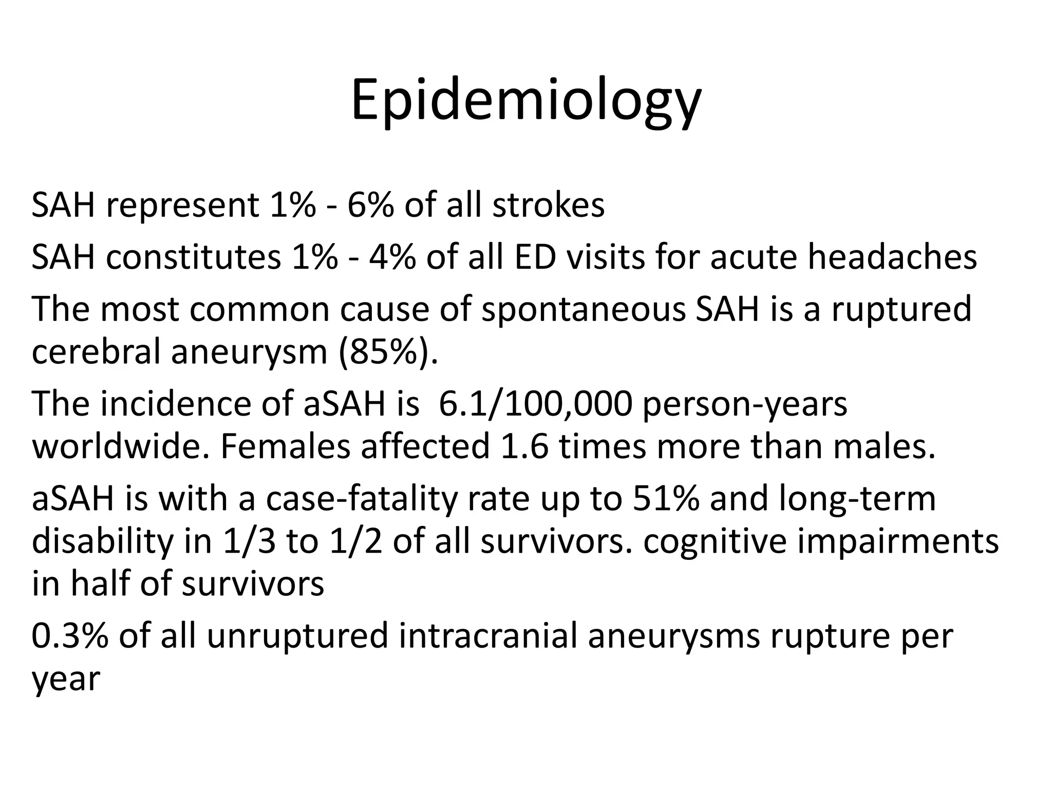Subarachnoid hemorrhage | PPTX