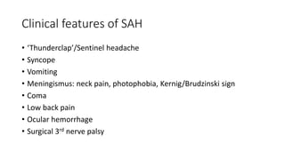 Subarachnoid Hemorrhage (SAH) and Aneurysm presentation.pptx
