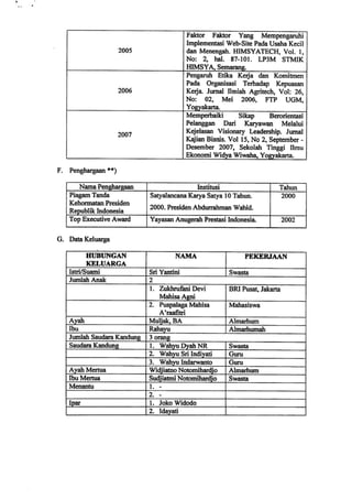 Profil Pasangan Calon : Subardi TS - Wahyu Purwanto | PDF