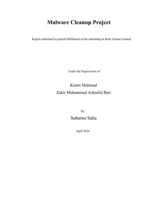 Malware Cleanup Project | PDF | Computing | Technology & Computing