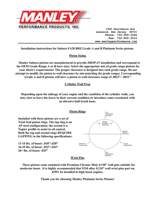 Subaru fa20-brz-installation-instructions | PDF