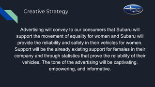 Subaru Campaign | PPTX | Advertising Industry | Industries
