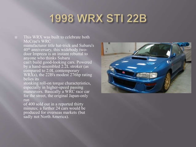 Subaru Impreza Generations | PPT