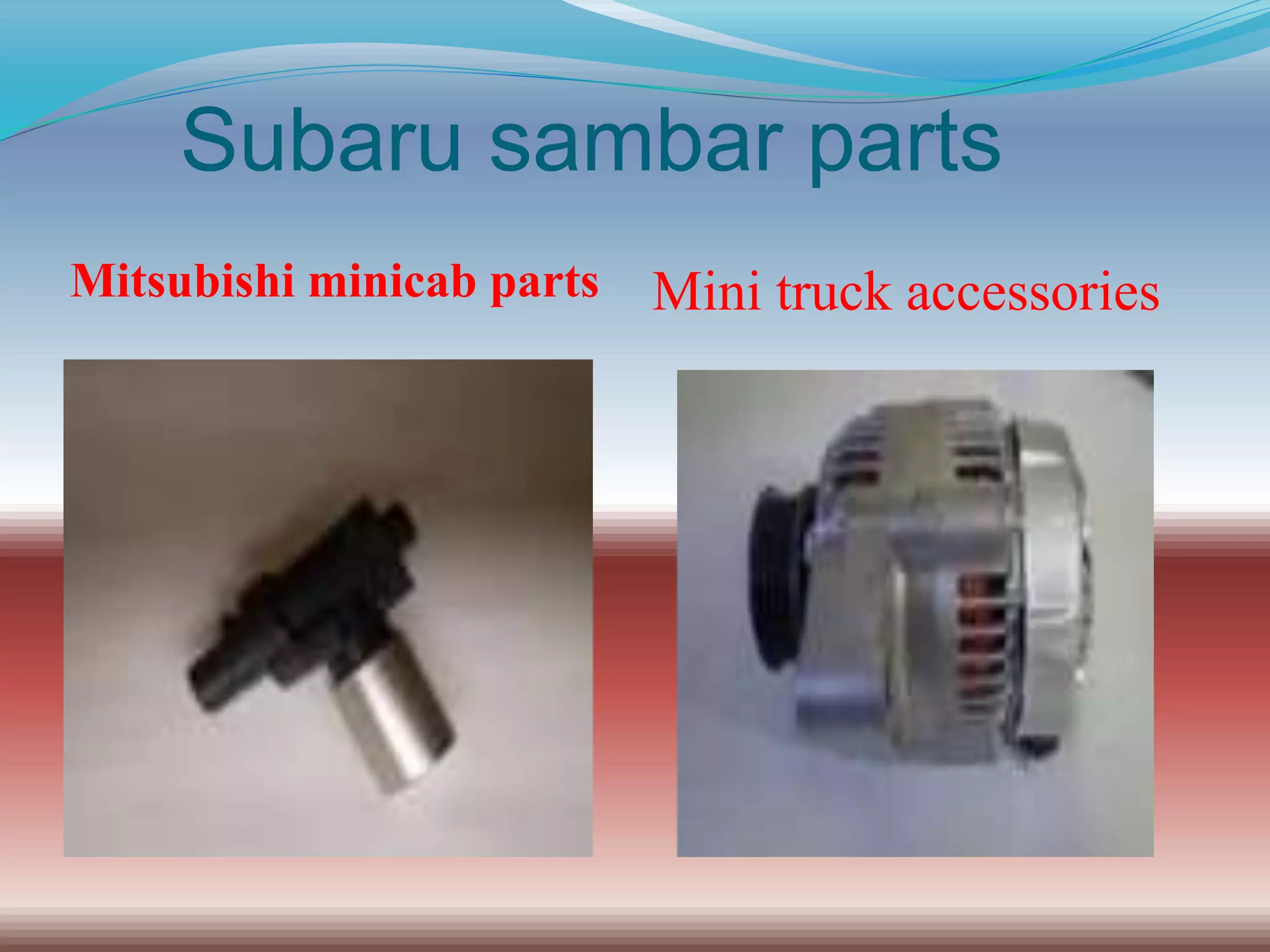 Subaru sambar parts | PPTX