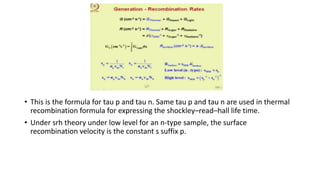 DRIFT DIFFUSION TRANSPORT MODEL | PPTX