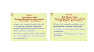 DRIFT DIFFUSION TRANSPORT MODEL | PPTX