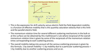 DRIFT DIFFUSION TRANSPORT MODEL | PPTX