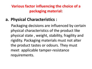 Pharmaceutical packaging material (products) | PPTX
