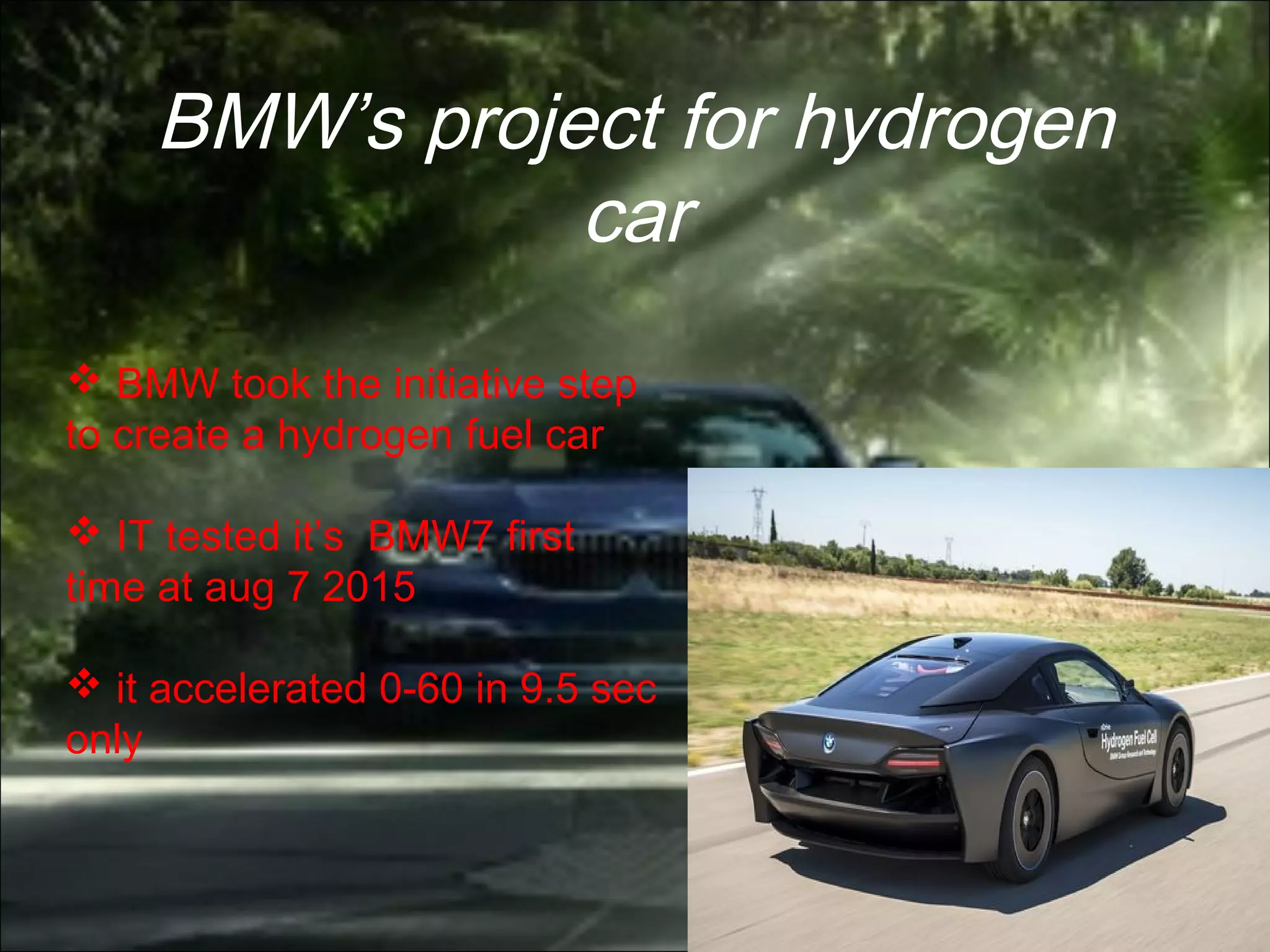 hydrogen powered car and its parts worklng images | PPT