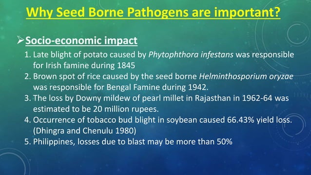 seed borne nature of plant pathogen | PPTX | Gardening | Home & Garden