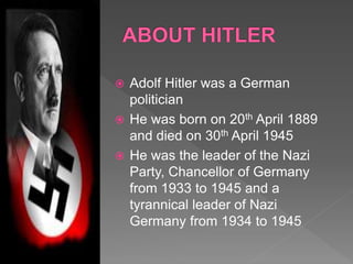 Nazism and rise of Hitler | PPTX