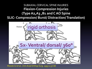Subaxial cervical spine injuries clinical specturum and emergency ...
