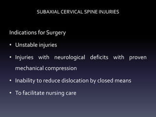 Subaxial cervical spine injuries clinical specturum and emergency ...