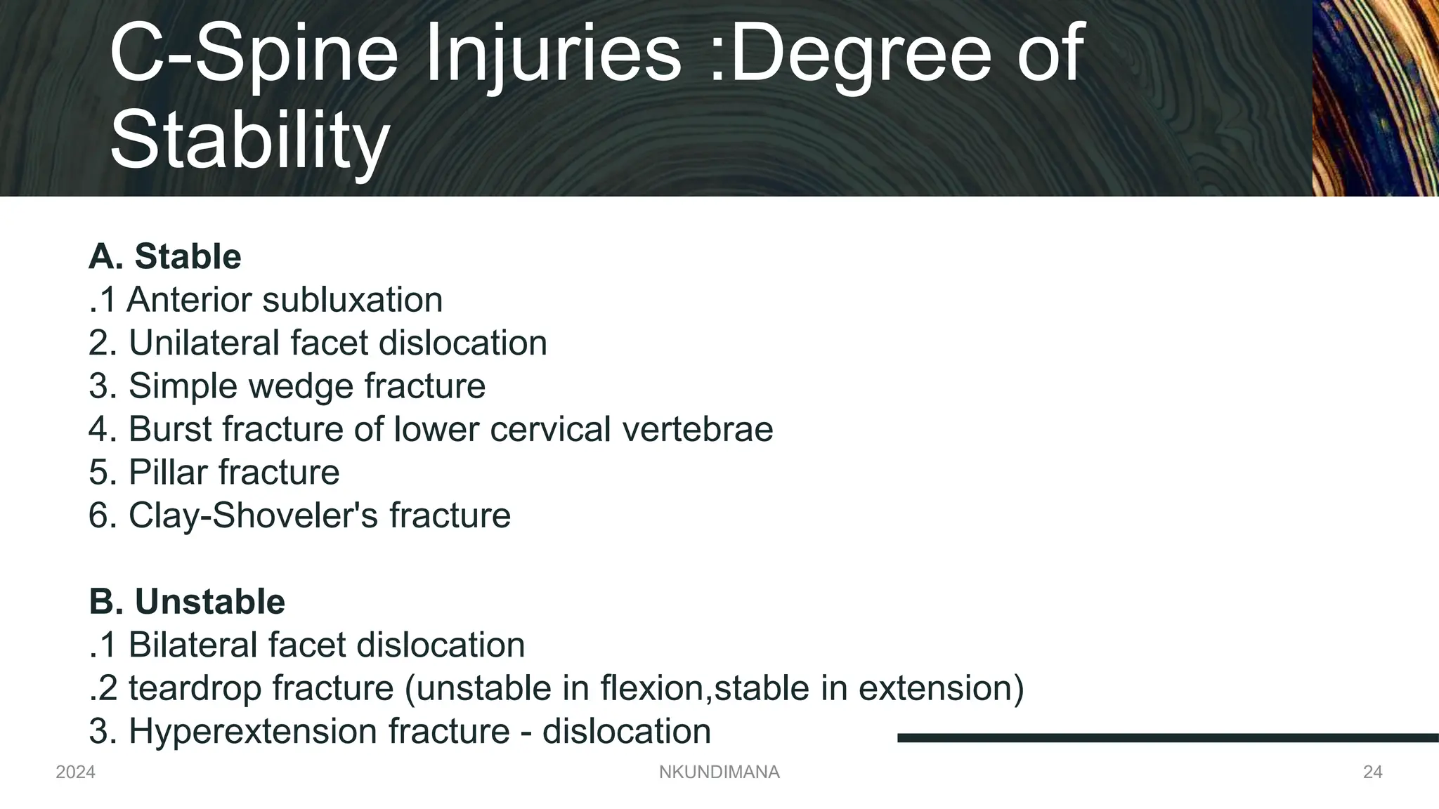 SUBAXIAL SPINE INJURY BY DR NKUNDIMANA JEAN PAUL .pptx