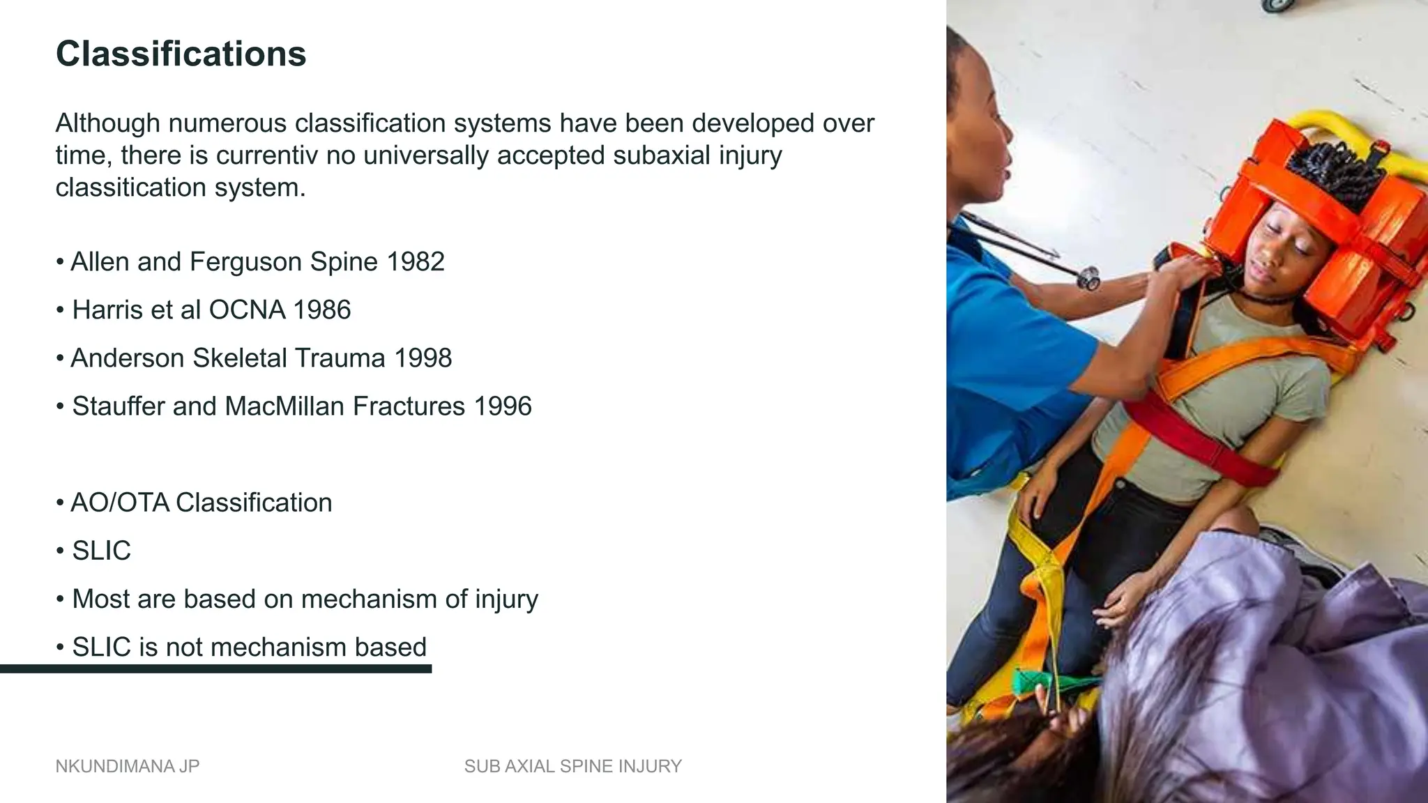 SUBAXIAL SPINE INJURY BY DR NKUNDIMANA JEAN PAUL .pptx