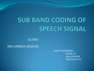 Sub band project | PPTX